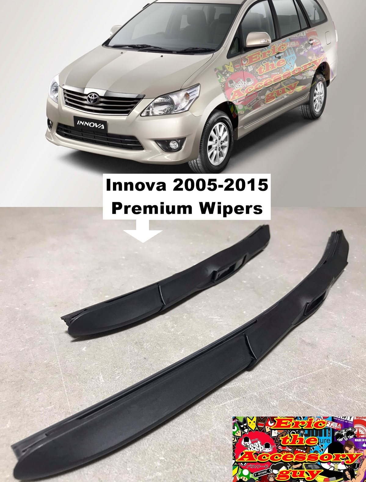 Premium Wiper Blades for Toyota Innova 2005-2015 (Pair) | Lazada PH