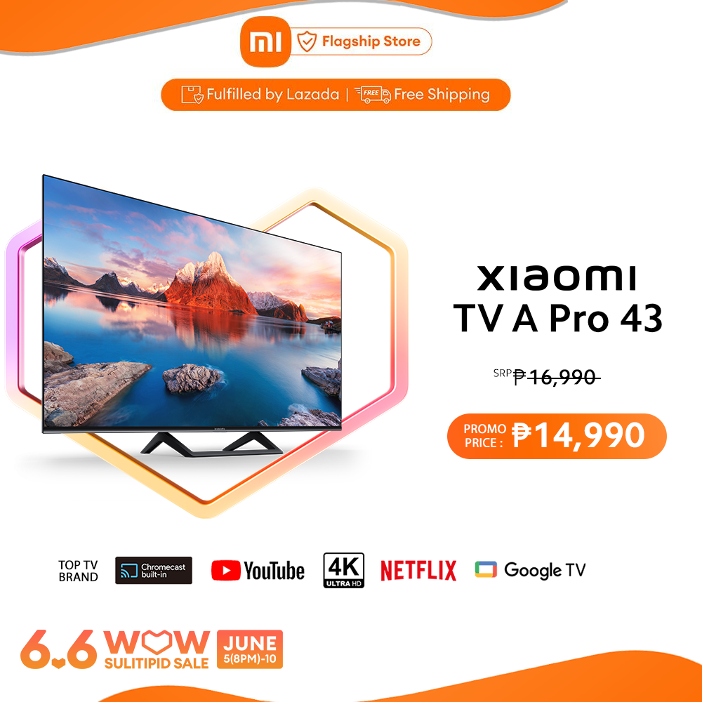 Xiaomi TV A Pro 43 inch 4K Ultra HD Dolby Vision Google TV Dolby Audio Premium Metallic Frame ...