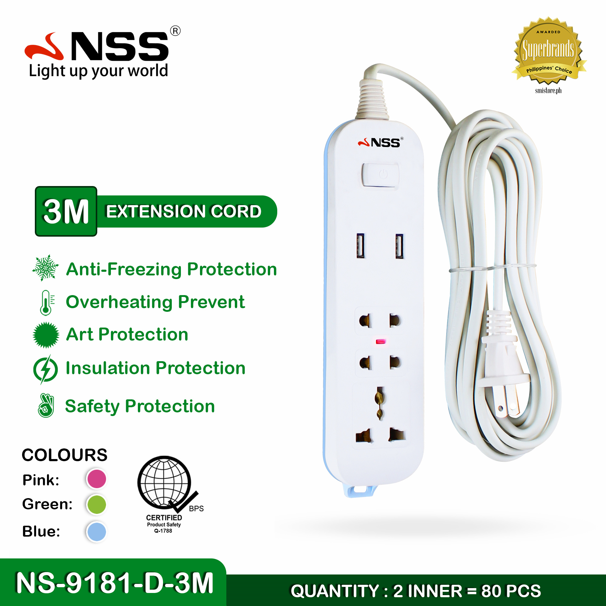 NSS Original MultiFunction Socket Plug Universal Socket Power Strip ...