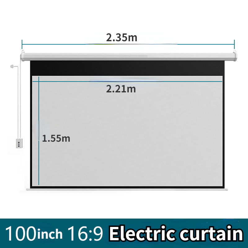 100 inch 16:9 electric remote control projection screen 4K HD picture ...