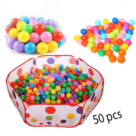 ( MULTICOLOR ) 50Pcs Ball Ecofriendly Balls For Dry Pool Colorful Ball ...