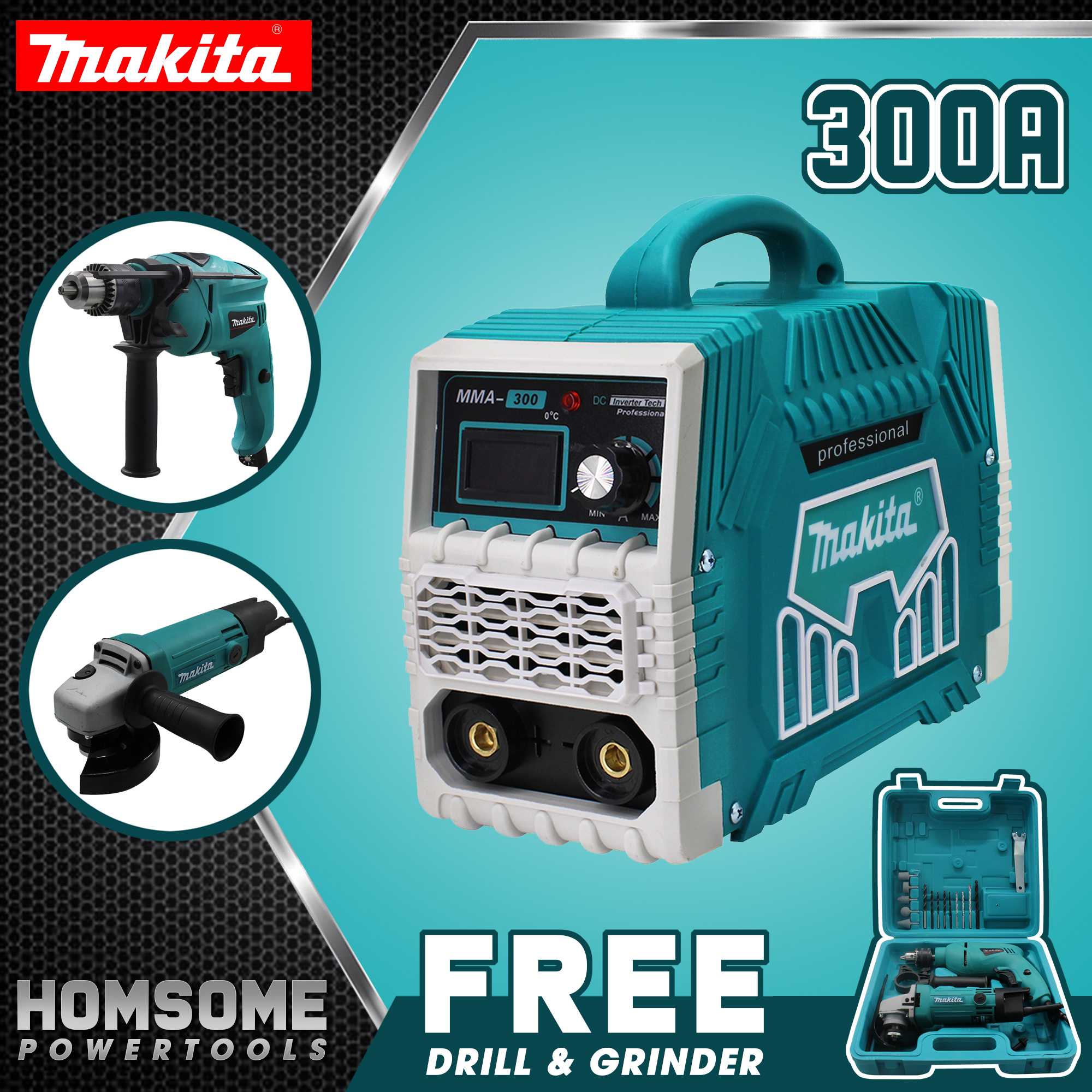 MK PRO MMA-300 Welding Machine + MK Grinder and Drill (Combo A) | Lazada PH