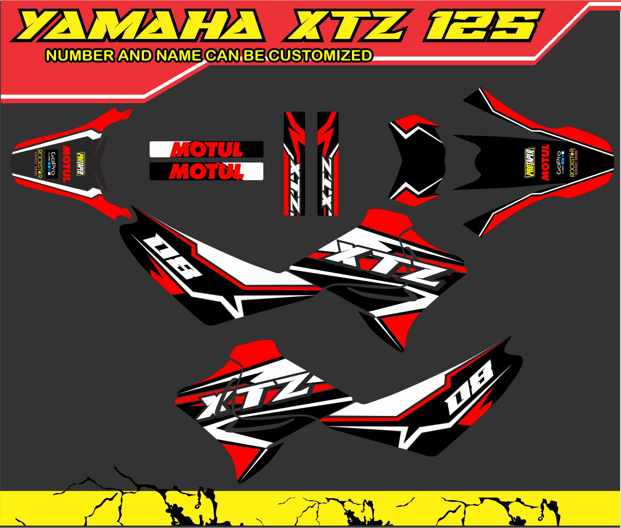 Yamaha xtz 125 full body decals | Lazada PH