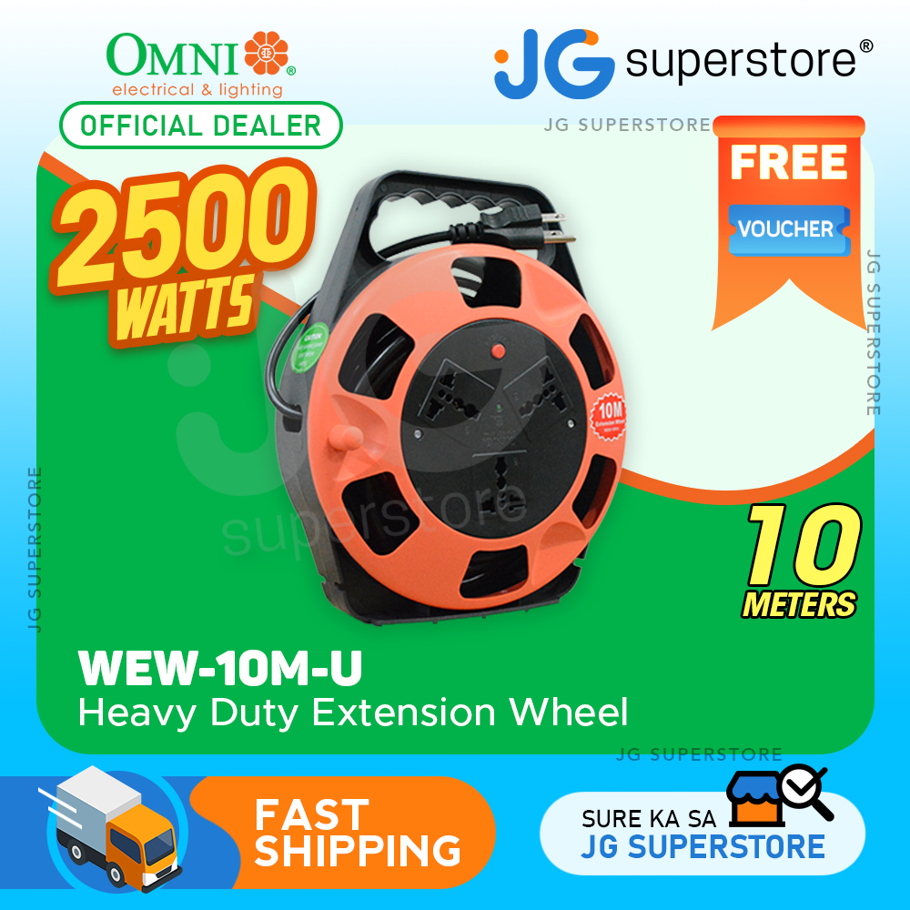 OMNI 2500W 10A 220V Heavy Duty Extension Wheel Cable for Industrial ...
