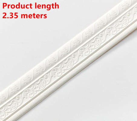 3D Foam Wall Skirting Border Self-Adhesive Wallpaper Border Floor Waist ...