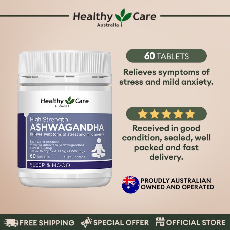 High Strength Ashwagandha - 60 Tablets | Relieve symptoms of stress and ...
