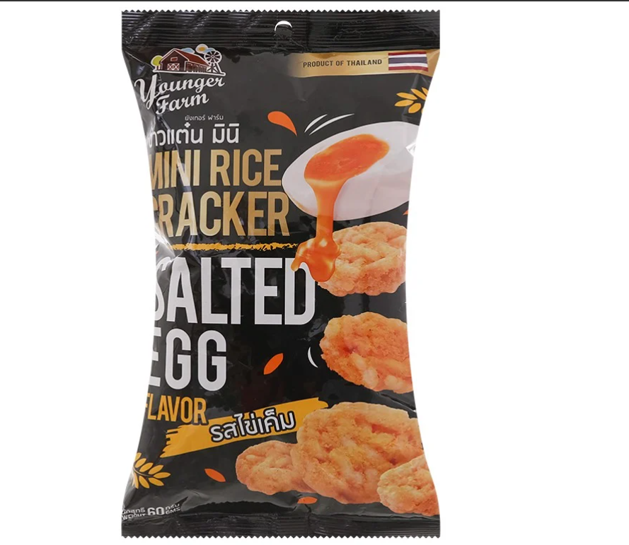 Younger Farm Salted Egg Mini Rice Cracker 60g Lazada Ph