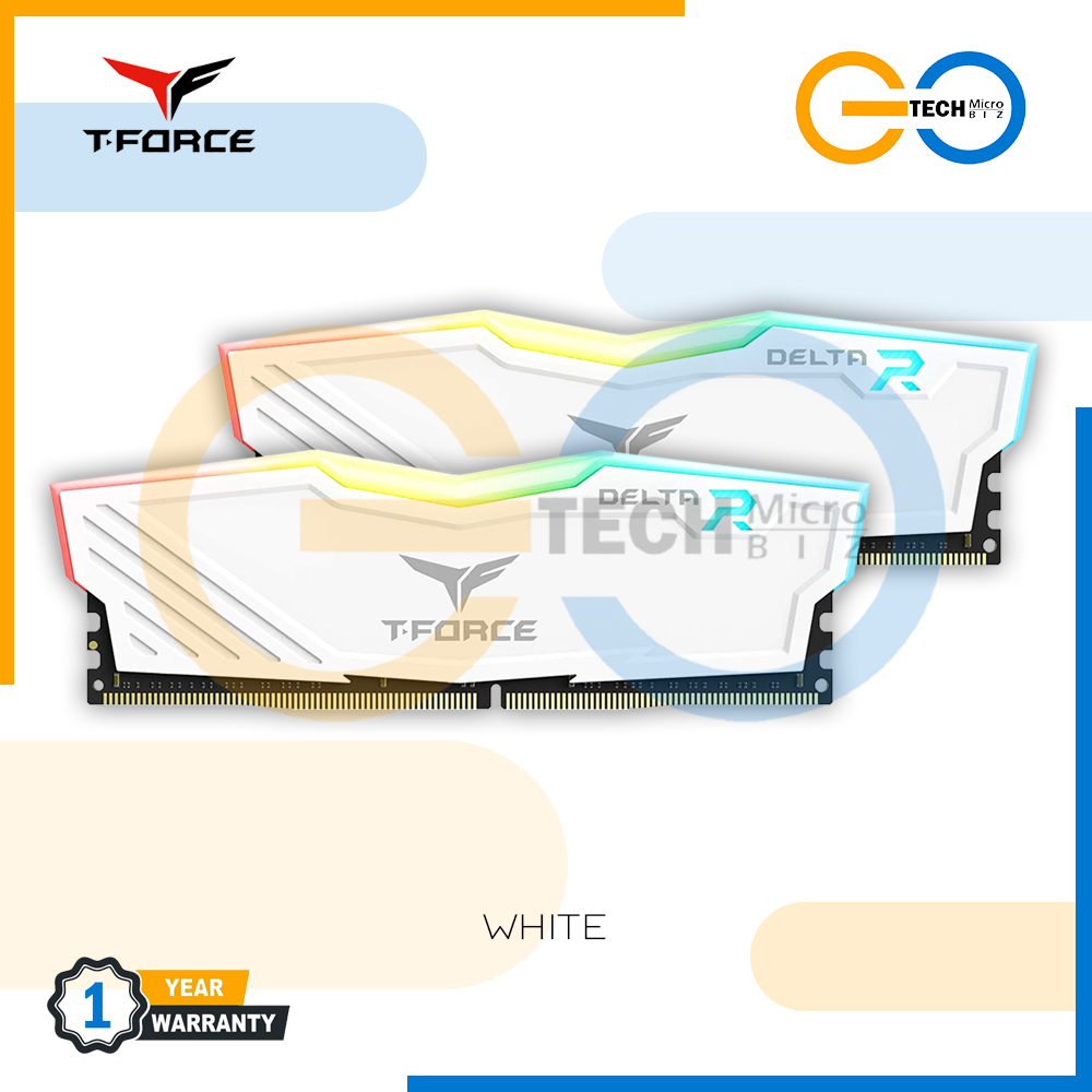 Teamgroup T-force Delta 8Gb 16Gb 32Gb 3200Mhz / 3600Mhz Black White Tuf ...