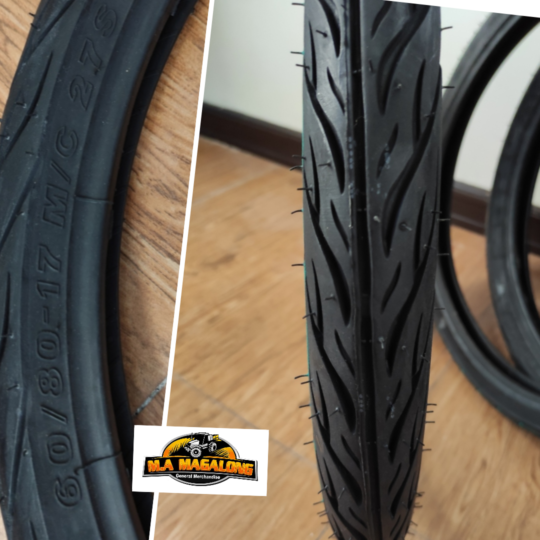 RUDDER MOTORCYCLE TIRE 60/80-17 TUBETYPE | Lazada PH