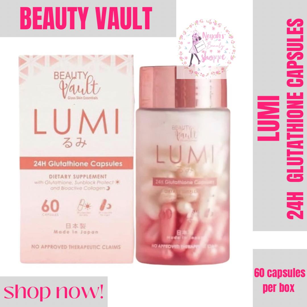 Beauty Vault LUMI 24H Glutathione Capsules (60 caps) | Lazada PH