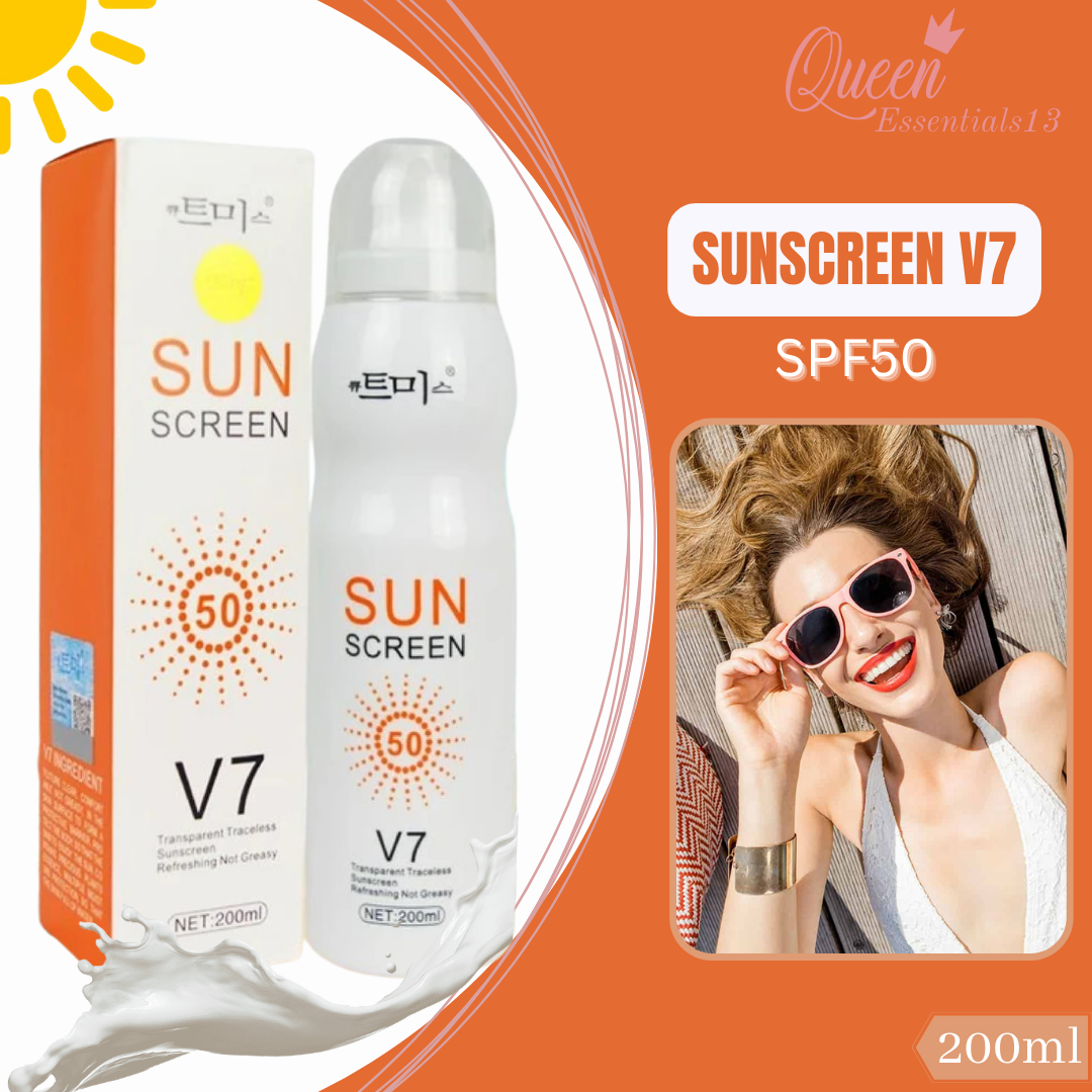 Original Instant Whitening SUN SCREEN SPRAY V7 200ML SPF 50+ (for face ...
