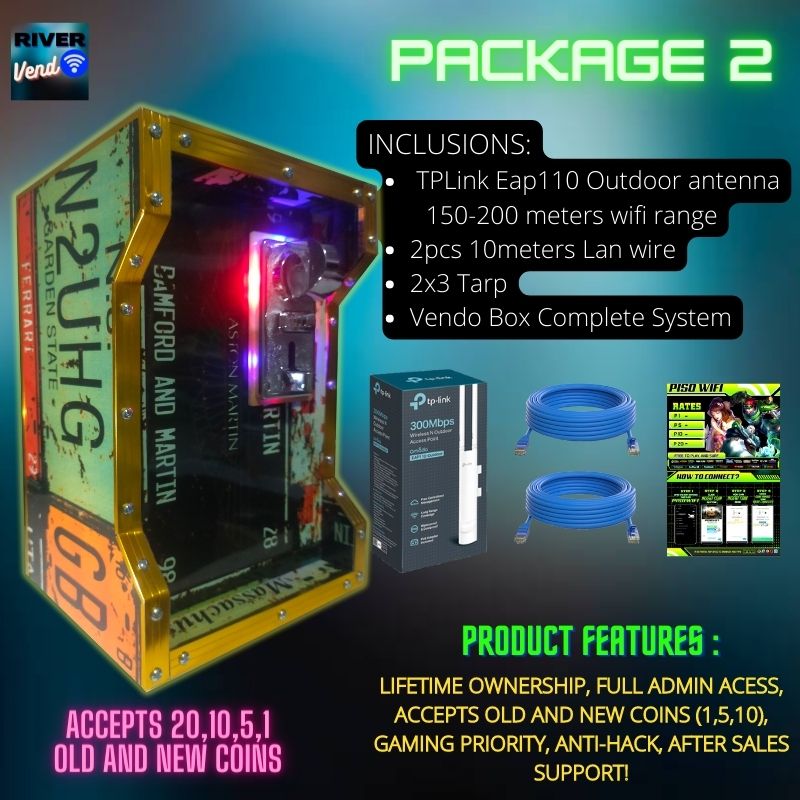 Piso Wifi Vendo Machine Set Easy Setup Durable Anti Hack Priority Plug ...