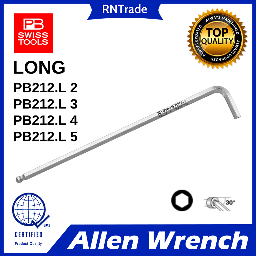 PB Swiss Tools PB Baumann PB 212 L Key L-wrenches Ballpoint Long 1.5mm 2mm 2.5mm 3mm 4mm 5mm 8mm ...