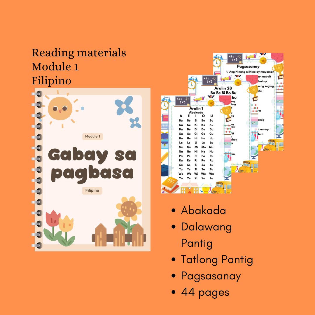 Reading materials | For early learners | Module 1: Gabay sa pagbasa (Abakada, Dalawang Pantig ...
