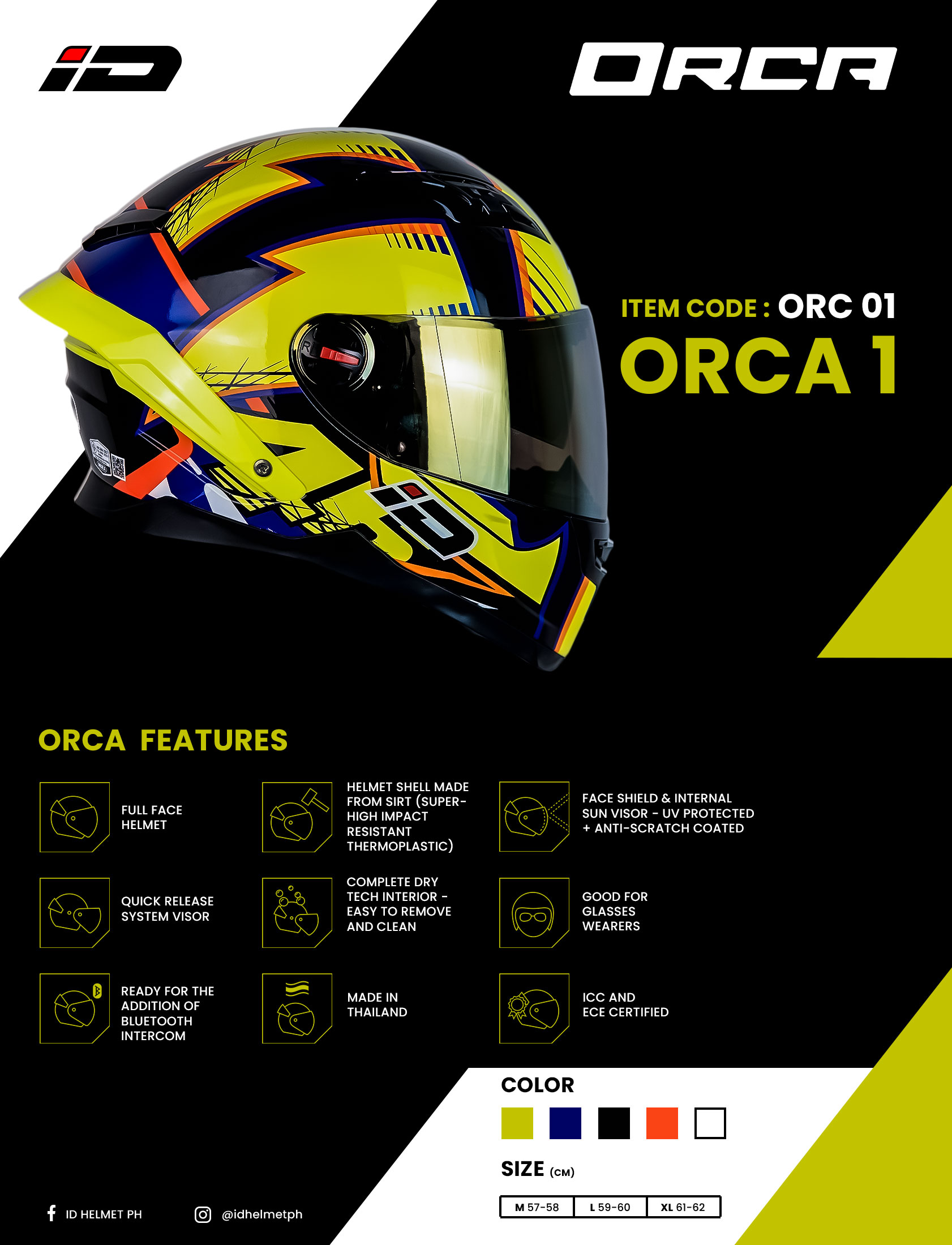 ID HELMET (ORCA EDITION) | Lazada PH