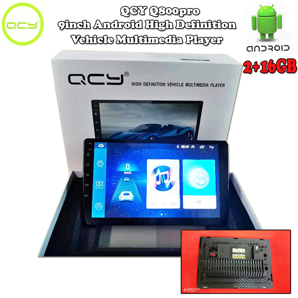 QCY Q800pro 9inch Android High Definition Vehicle Multimedia Player ...