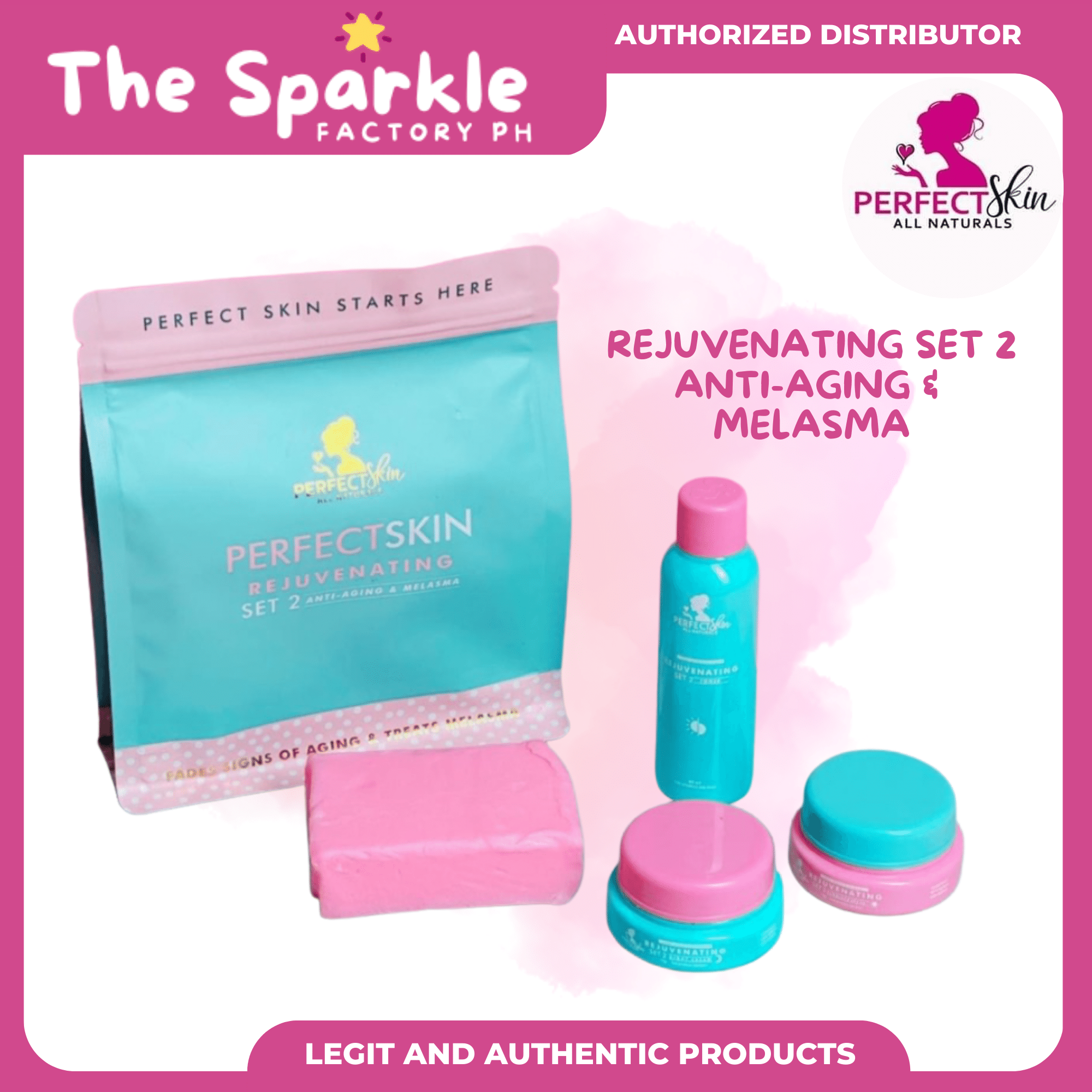Authentic Perfect Skin Rejuvenating Set 2 (Anti-Melasma & Anti-Aging ...