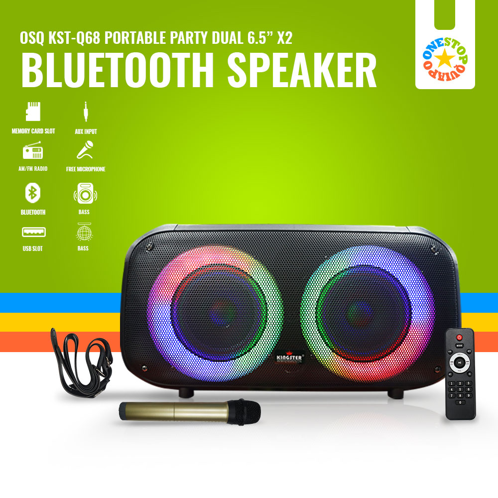 OSQ KST-Q68 Professional Battery System Portable 6.5X2 inches Bluetooth ...