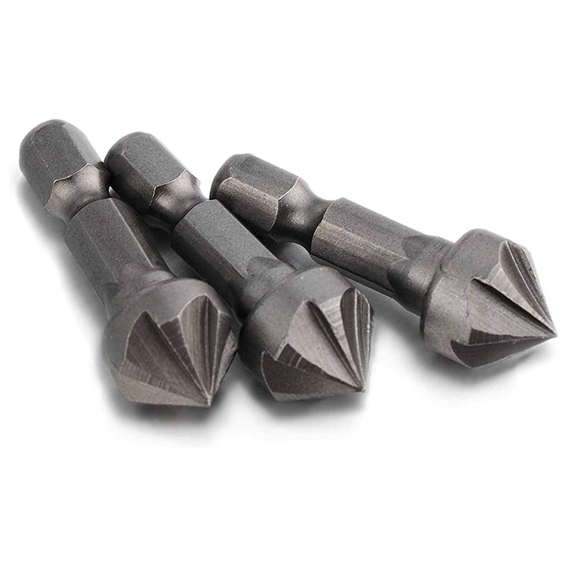 10Pcs 90 Degree Countersink Drill Chamfer Bit 1/4 inch Hex Shank 6 ...