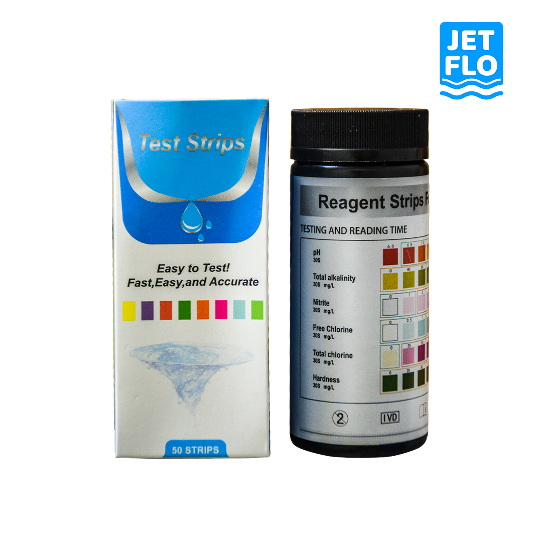 Jet-Flo TS6150 Pool Test Strips 6-in-1, 50 strips per bottle (total and ...