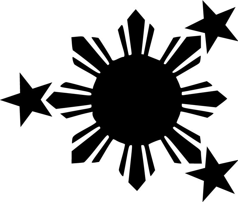 Filipino Sun And Stars Vector