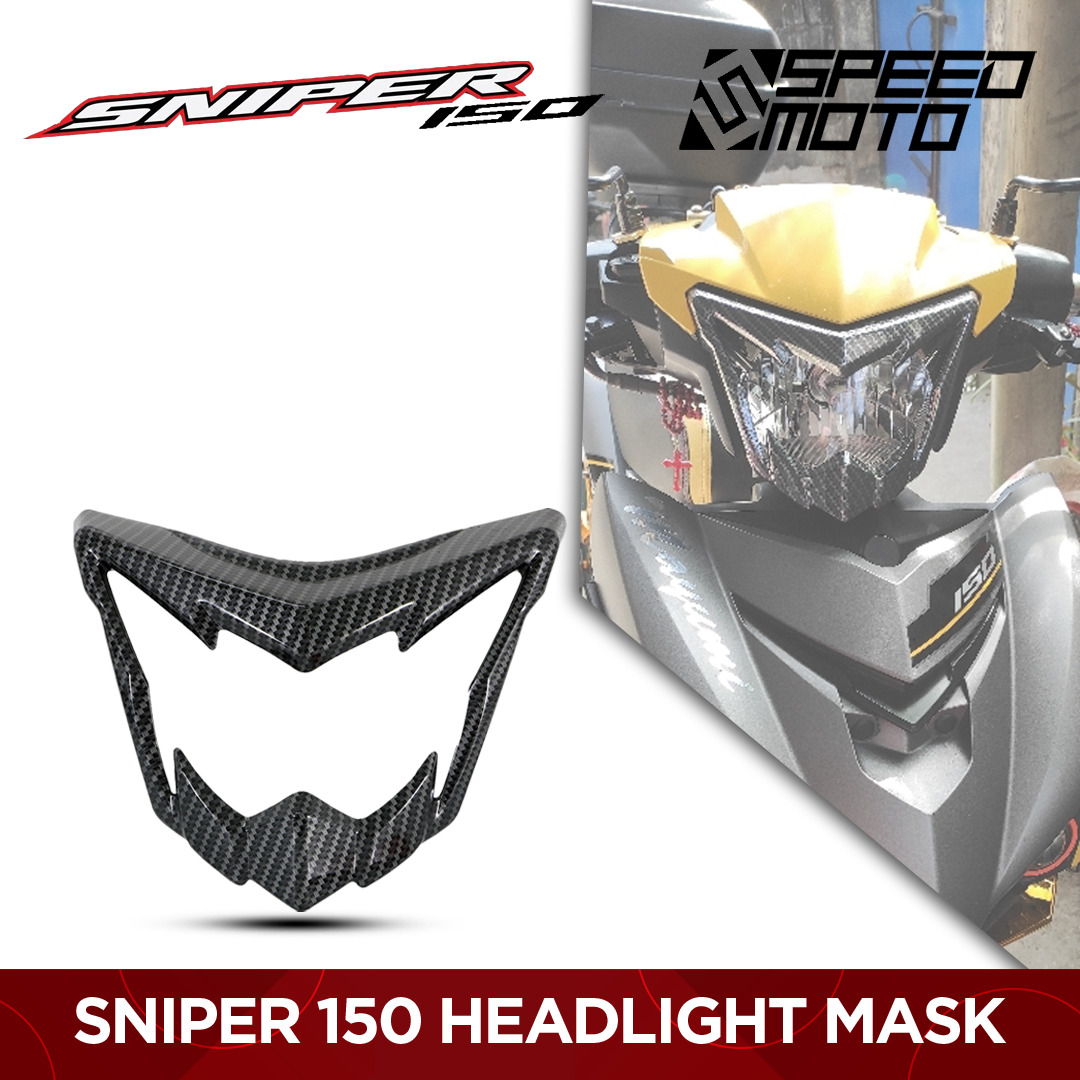 Yamaha Sniper 150 Headlight Mask Carbon Cover / Headlight Mask For ...