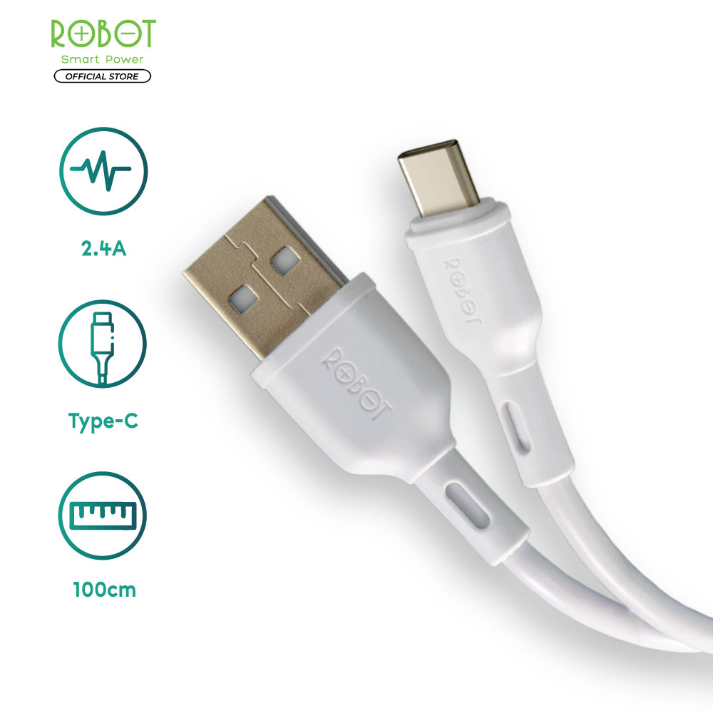 Robot Lightning Micro Type C 2.4A Charging Cable 1 meter Long Cable ...
