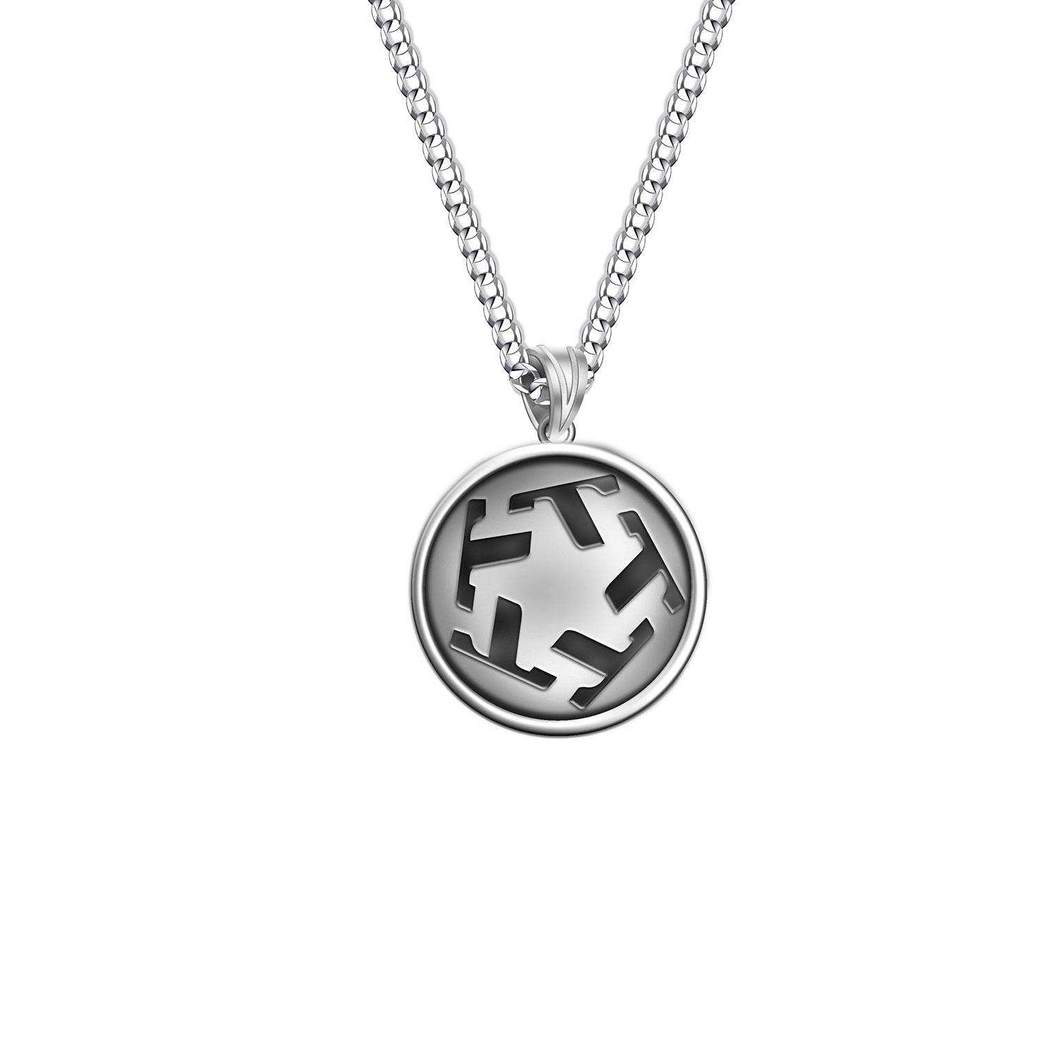 Morning Star Silver TB012 92.5% Italy Silver Mens Necklace Pendant Mix ...