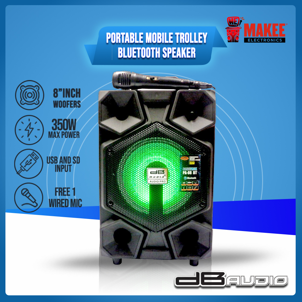 DB Audio by Astron BLUETREK-PA-08 Portable Mobile Trolley Bluetooth ...