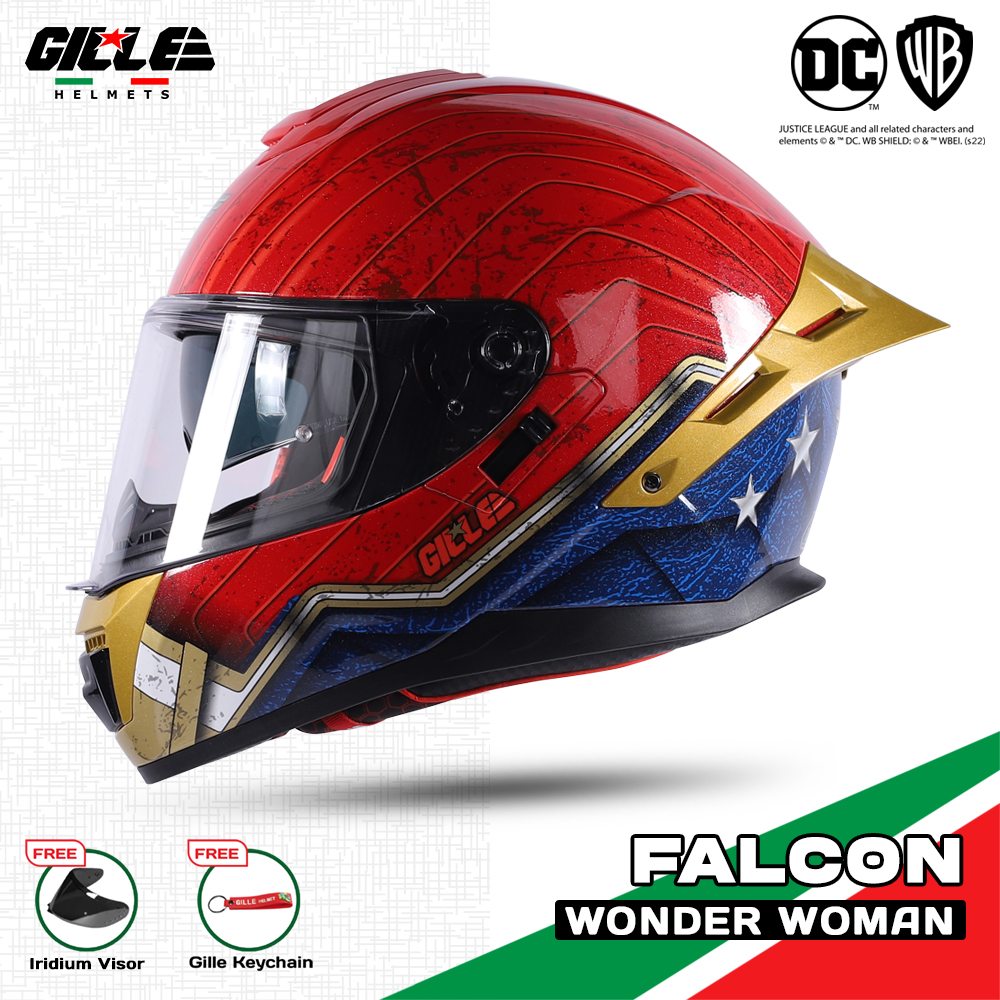 gille helmet 883 FALCON WD SUPERMAN BLUE Motorcycle Full Face helmet ...