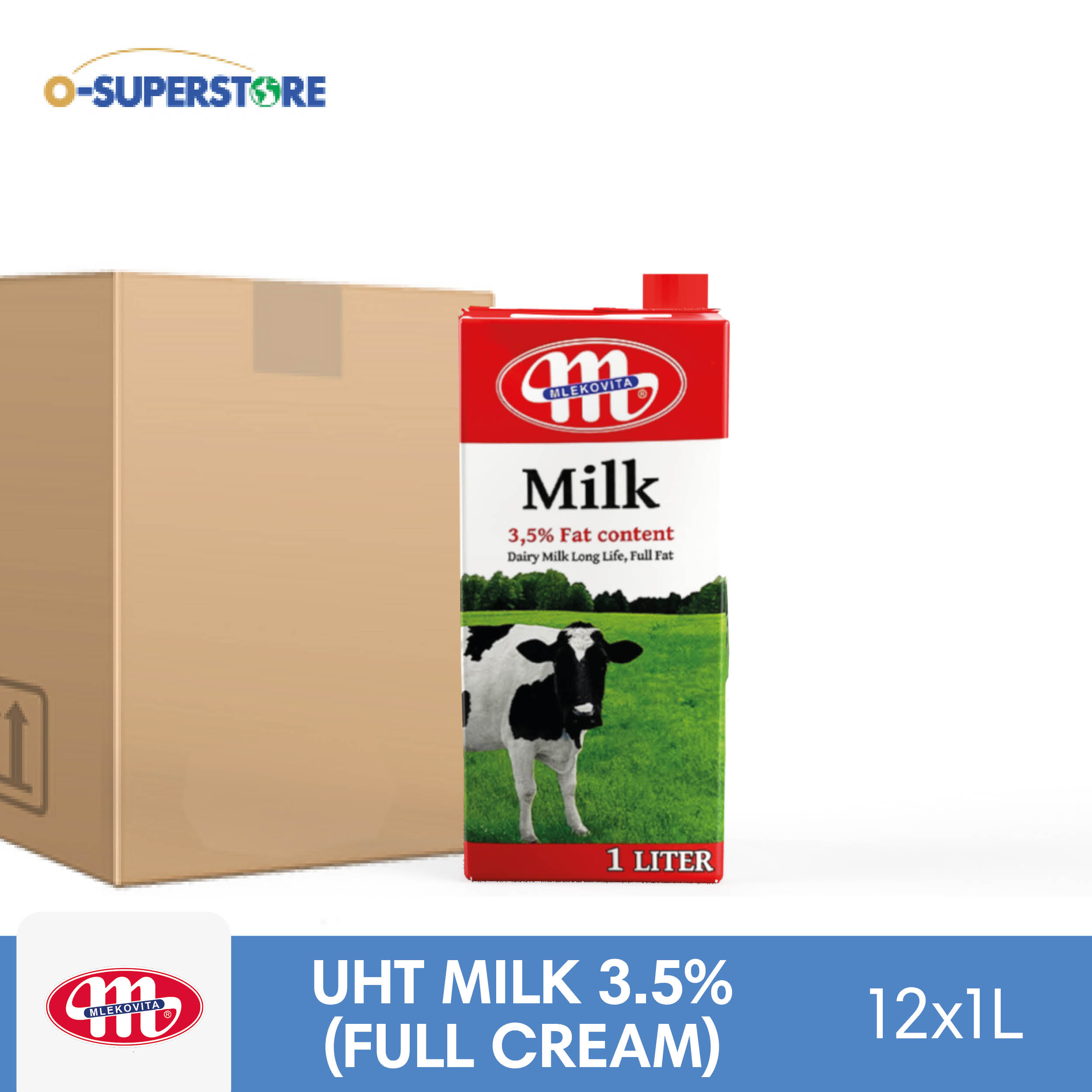 Mlekovita UHT Milk 3.5% (Full Cream) 1L x 12 - Case | Lazada PH