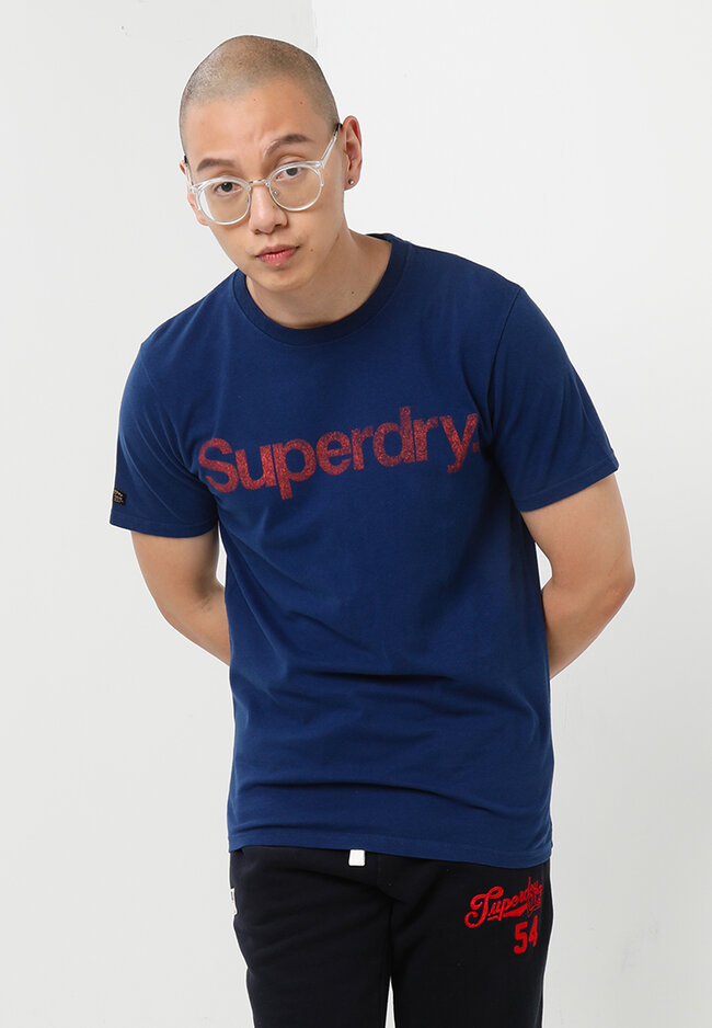 Superdry Men's Classic Tee - Original & Vintage - Pilot Mid Blue ...