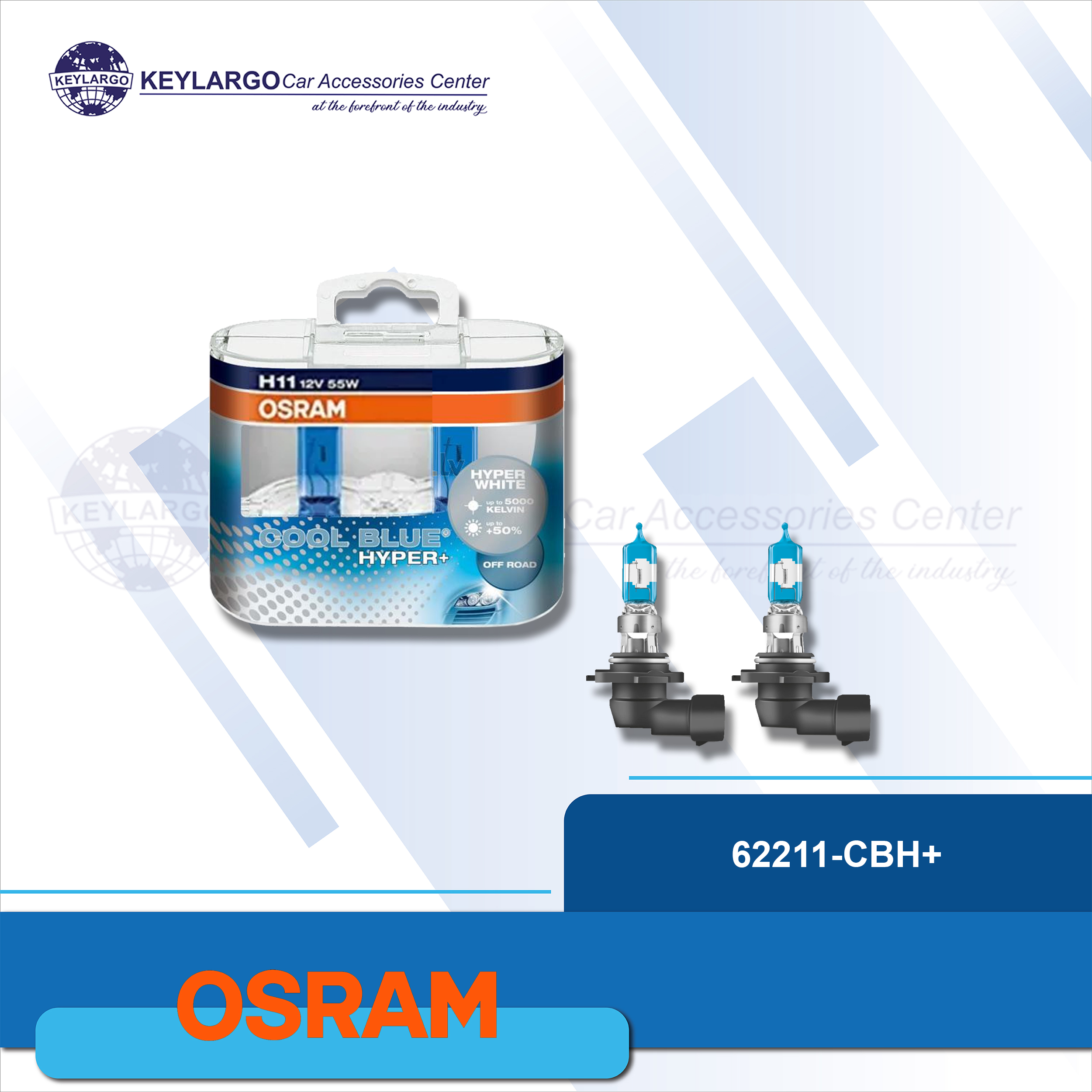 OSRAM 62211-CBH+ H11 COOL BLUE HYPER + | Lazada PH