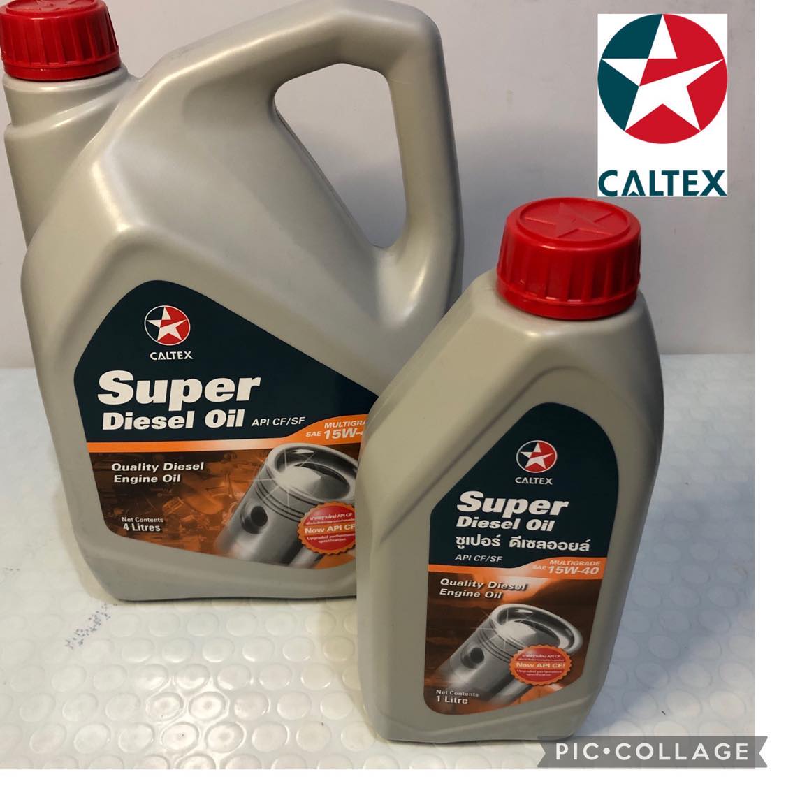 CALTEX SUPER DIESEL OIL 5 LITERS SAE 15W-40 API/SF QUALITY DIESEL ...