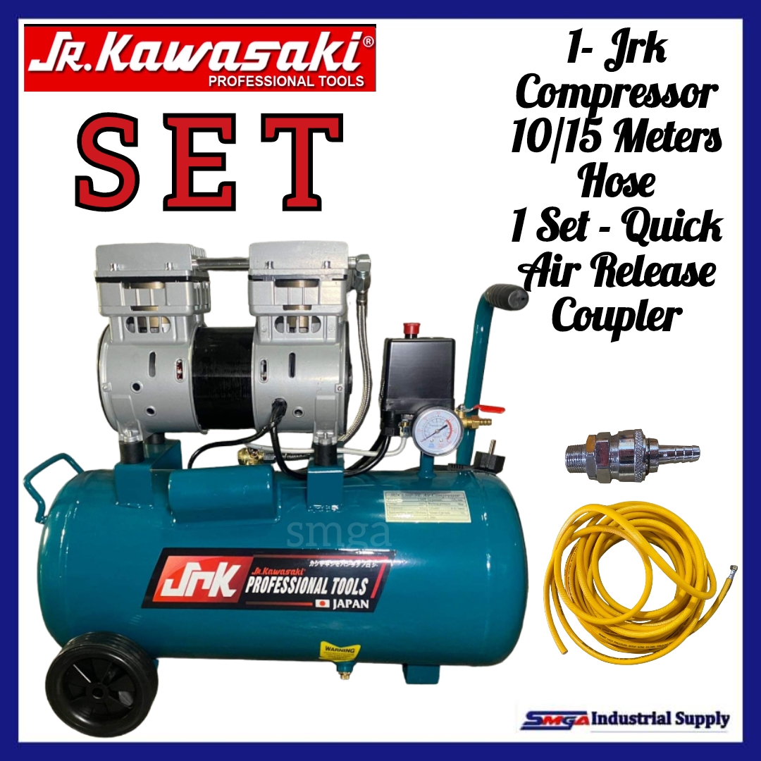 Jr Kawasaki JRK Silent Type Air Compressor JRDC1.5HP/30L (available in ...