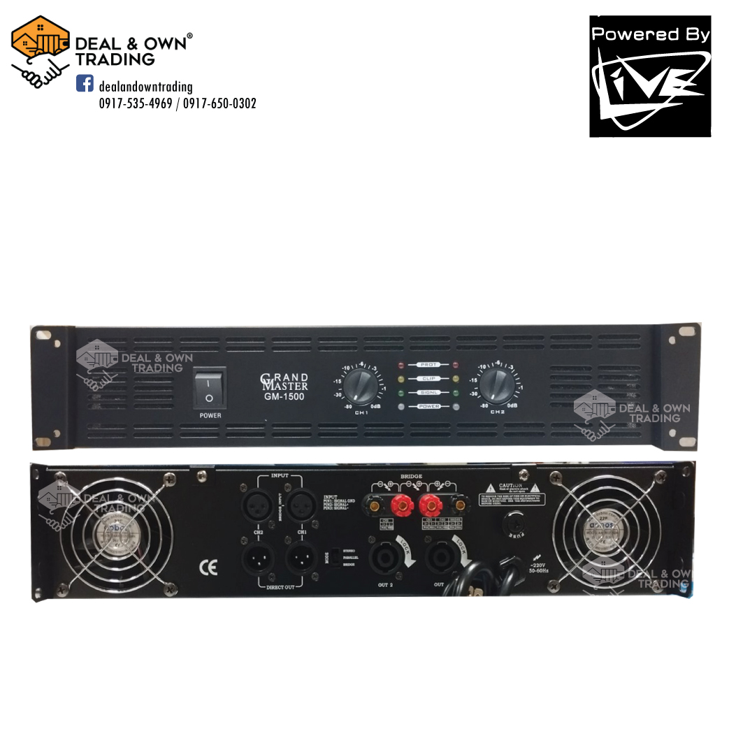 Live Grandmaster GM-1500 1000W RMS Powered Amplifier | Lazada PH