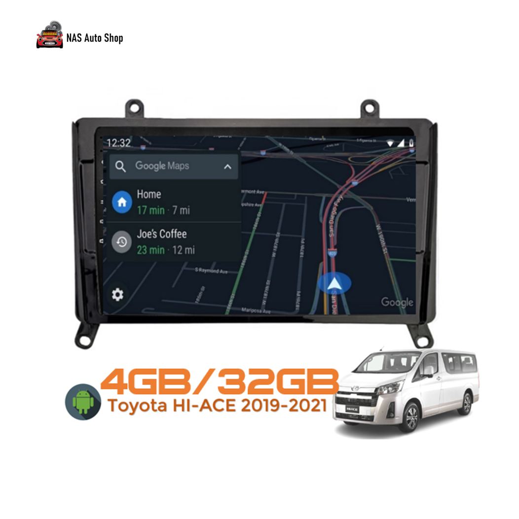 [𝟰+𝟯𝟮] 9" Android 11 Head Unit Monitor for Toyota HIACE COMMUTER 2019 ...