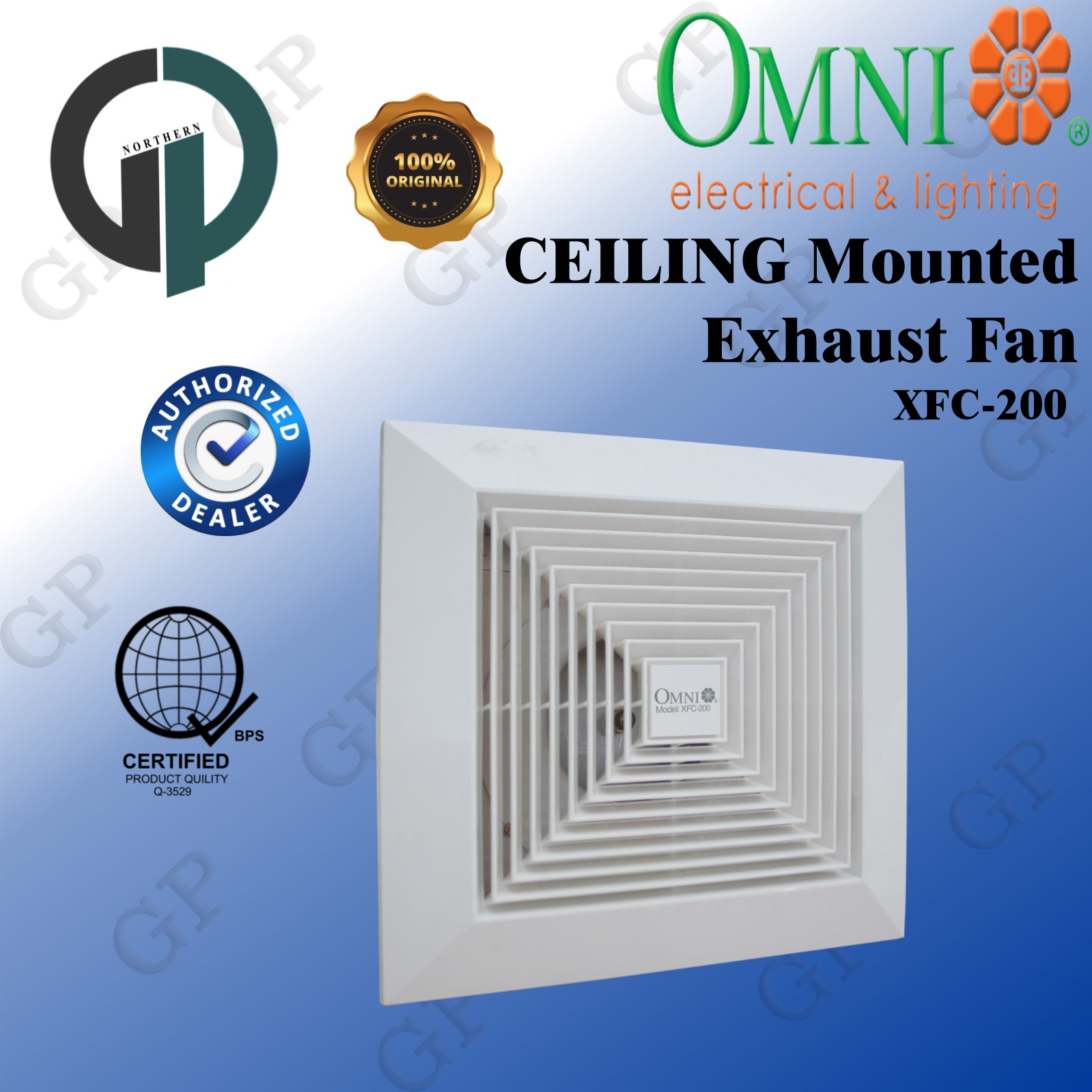 Omni Ceiling Mounted Exhaust Fan 8" Bladeless and Quiet Operation ( XFC ...