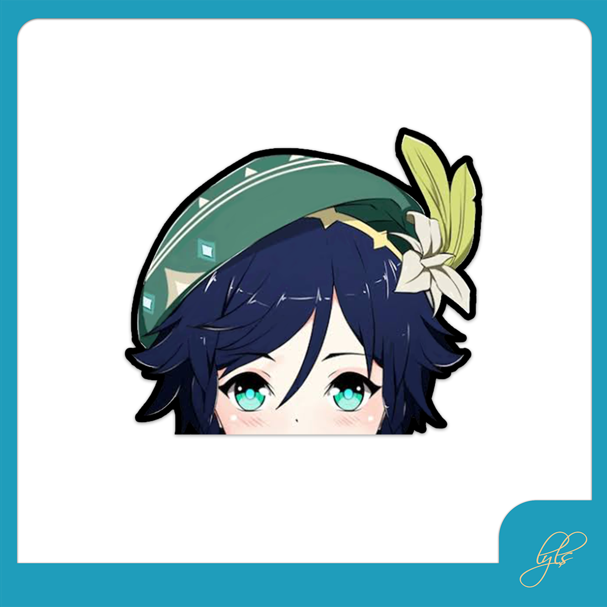 VENTI GENSHIN IMPACT ANIME PEEKER Waterproof Vinyl Sticker for ...