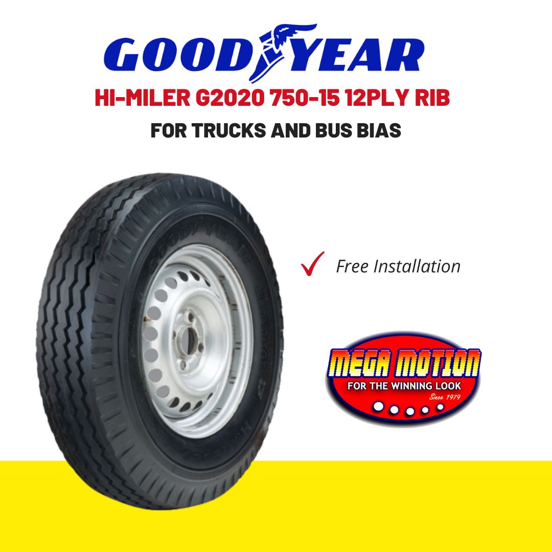 Goodyear 750 15 12PLY Hi Miler G2020 RIB Tire | Lazada PH