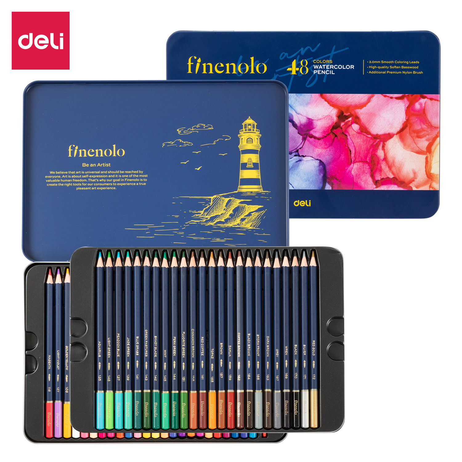 Finenolo by Deli Color Pencil Set Drawing Pencil Watercolor Pencil ...
