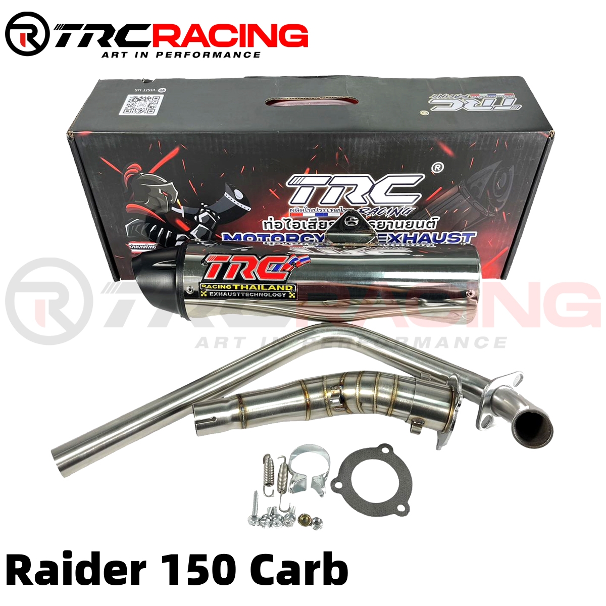 TRC Racing Suzuki Raider 150 Carb Power Pipe Muffler Exhaust with ...