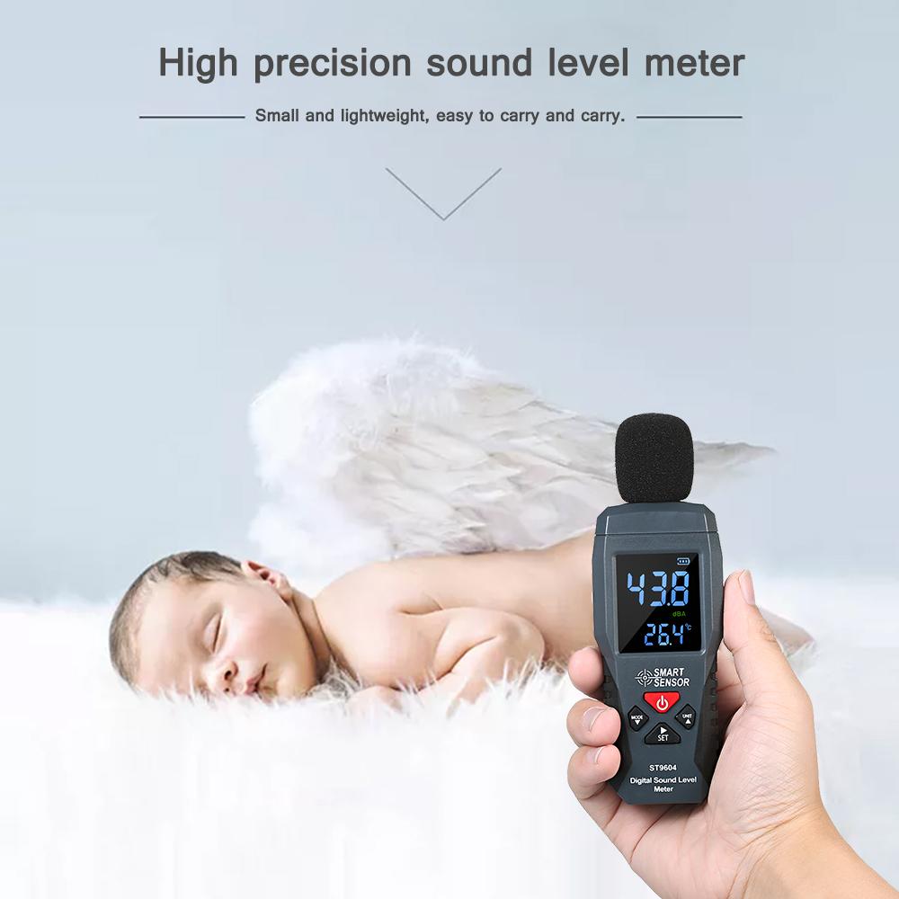 SMART SENSOR Mini Digital Sound Level Meter LCD Display Noise Meter ...