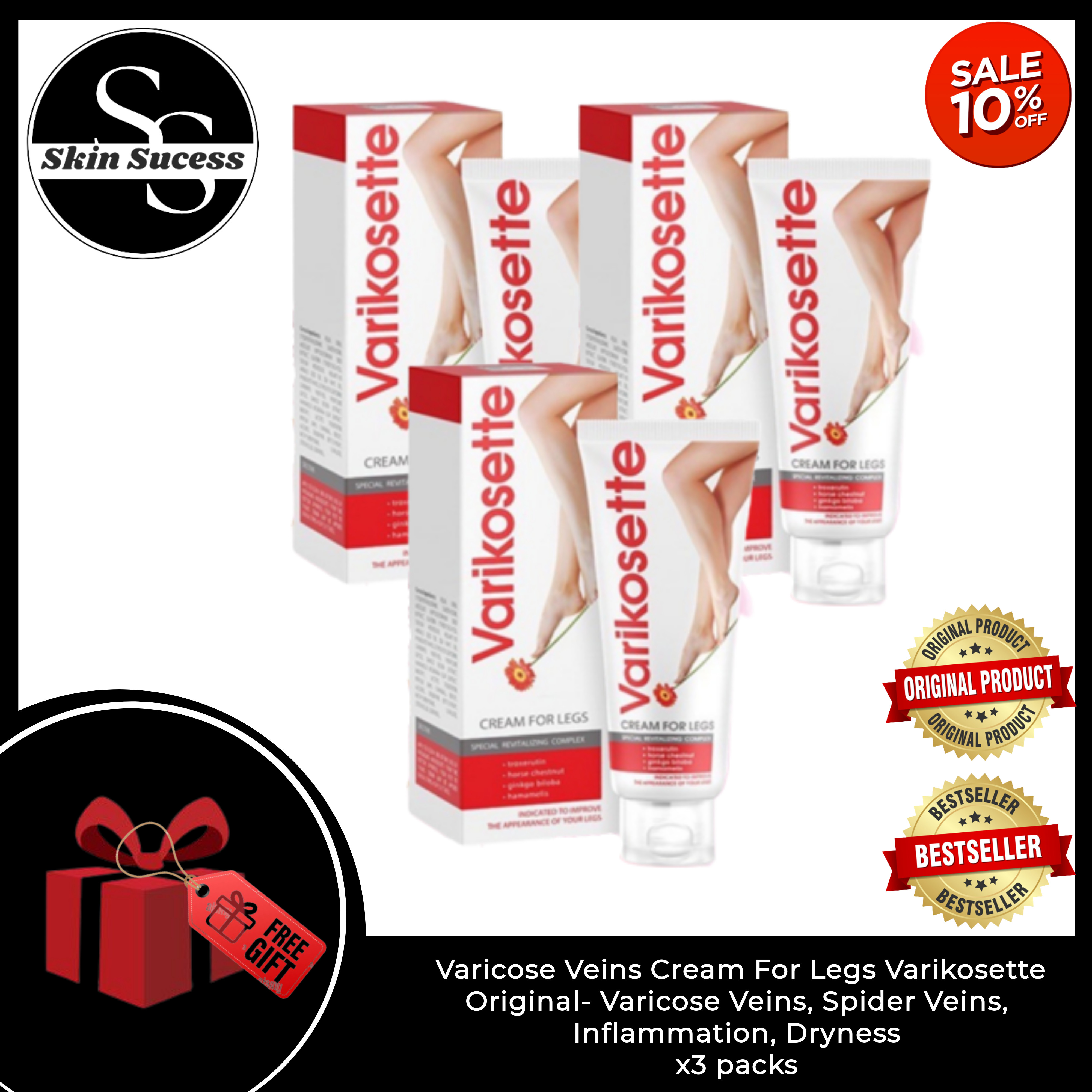 SKIN SUCCESS Authentic Varicose Veins Cream For Legs Varikosette ...