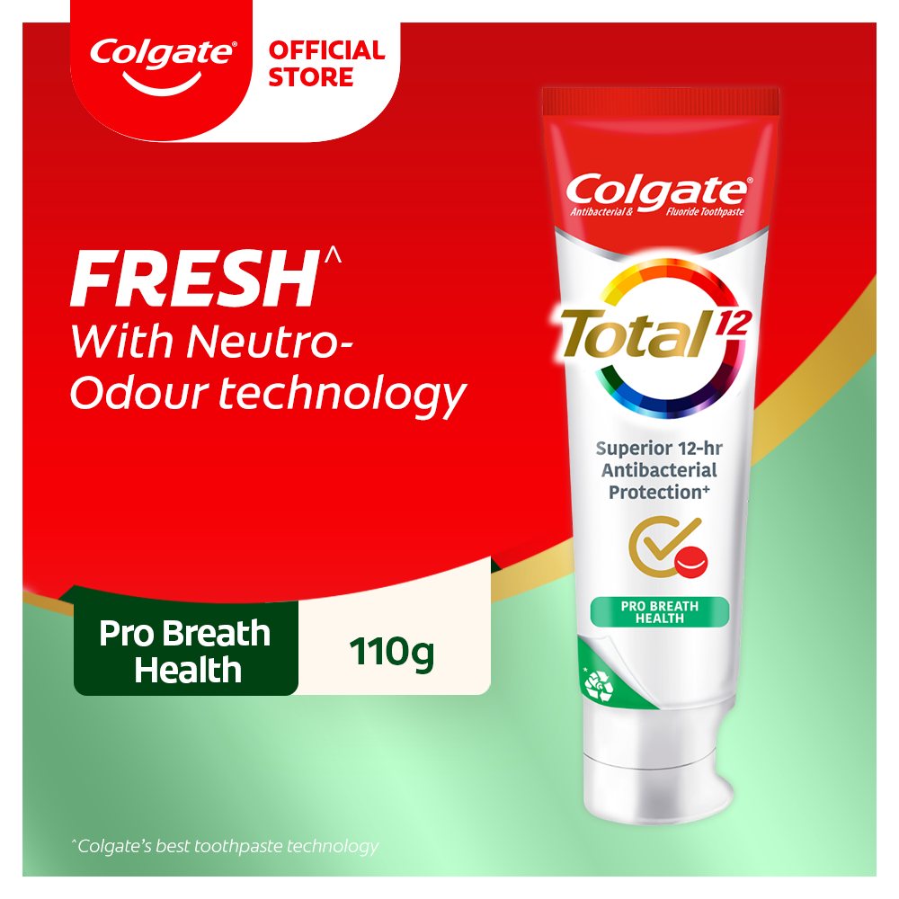Colgate Total Pro Breath Health Multi-Benefit Antibacterial Toothpaste ...