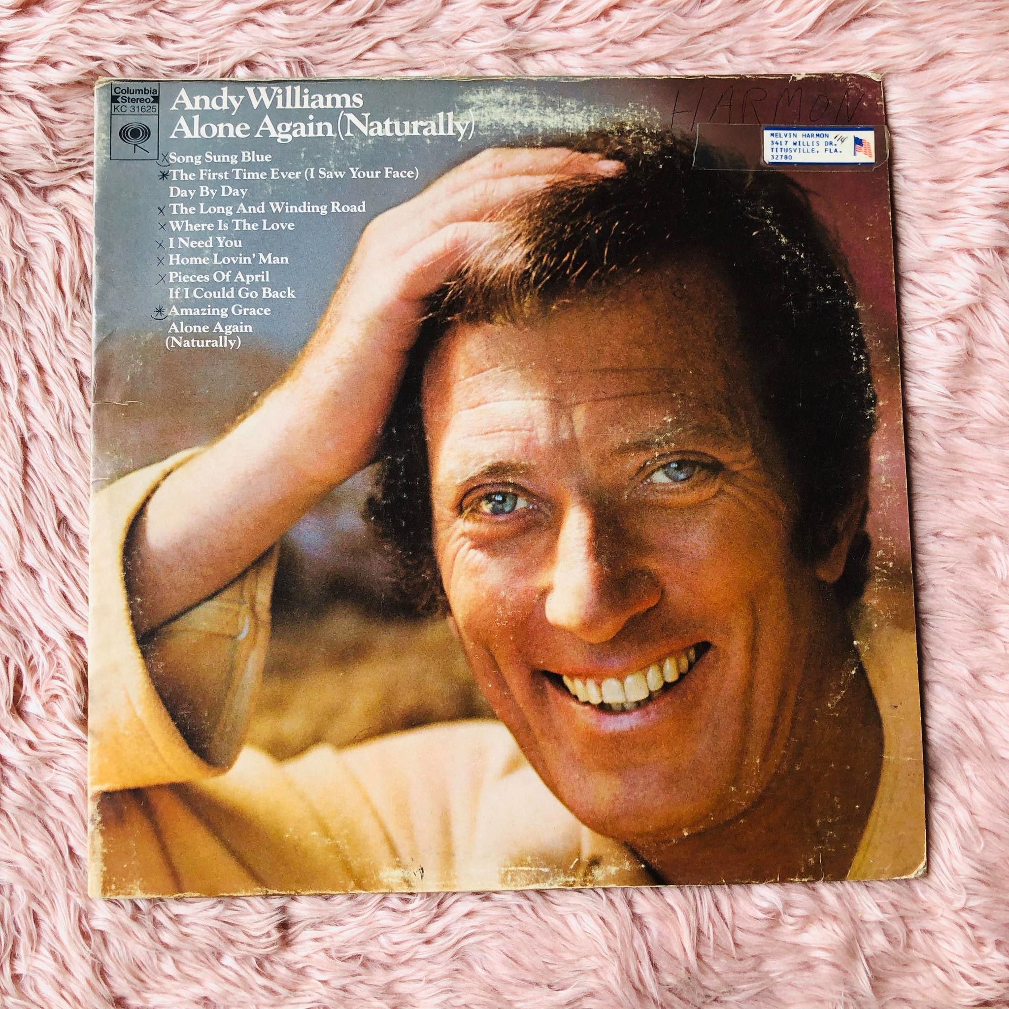 ANDY WILLIAMS Alone Again (Naturally) LP Record Rare Plaka 33 rpm ...