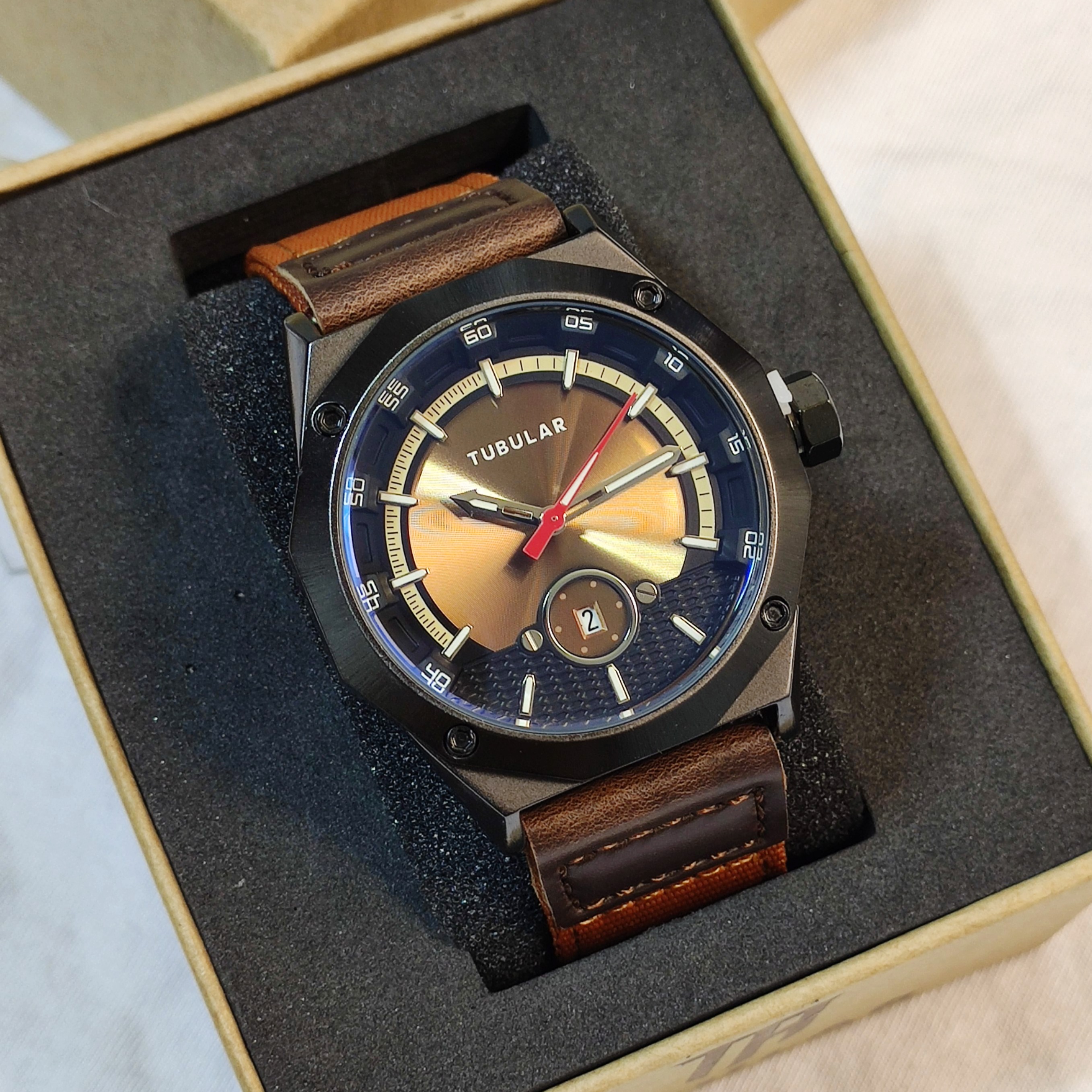 Luminous Men's Watch Collection Authentic TUBULAR Analog Casual Actual ...