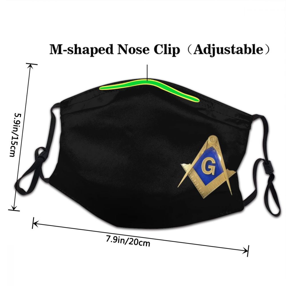 Freemason Gold Square Masonic Mask Dustproof Mason Protection Cover ...