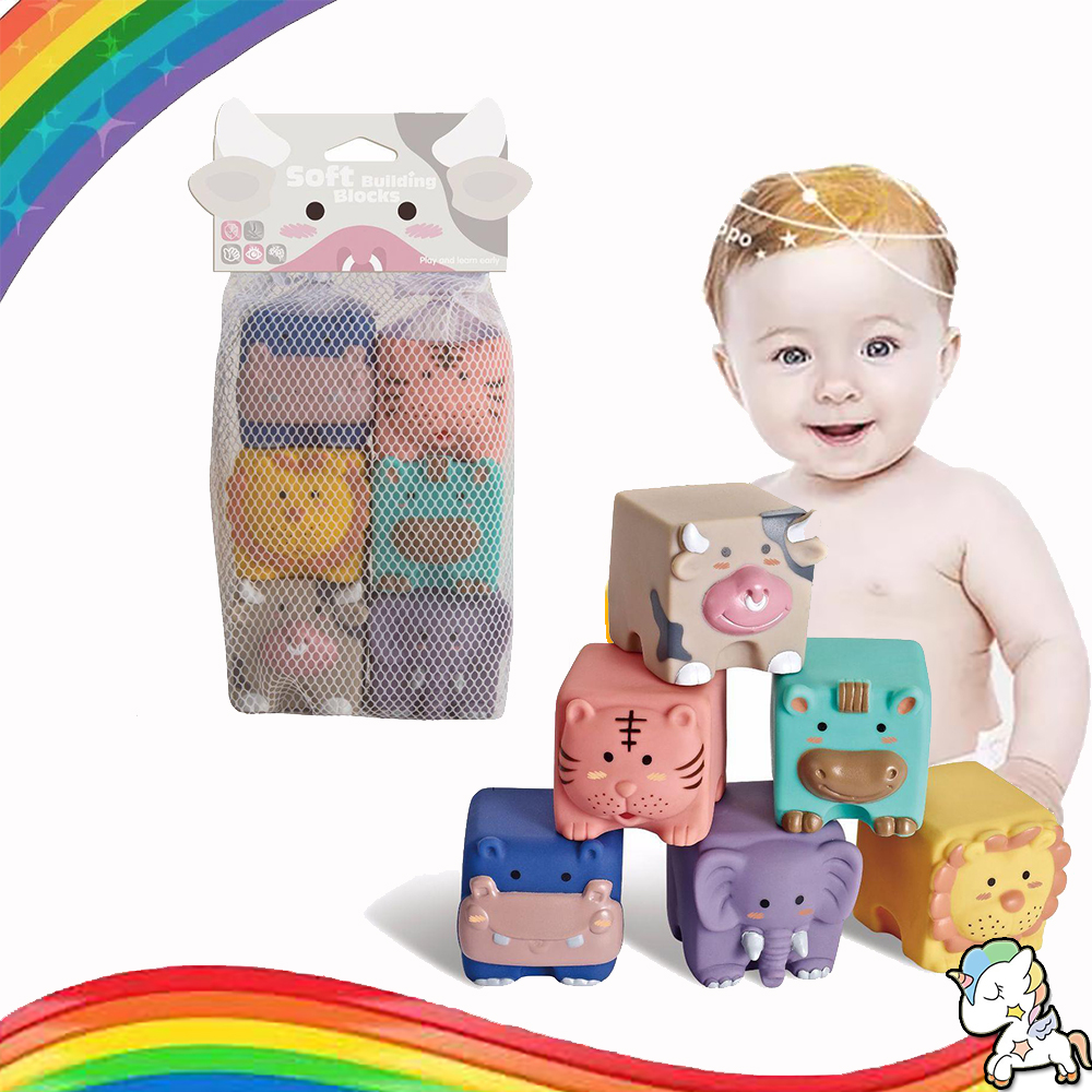 Soft Baby Blocks 12Pcs/Set for 6 Months Up Sensory baby stacking toys ...