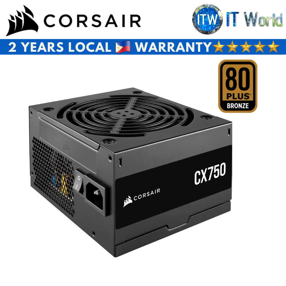 Itw | Corsair CV750/CX750 80+ Bronze Non-Modular Power Supply Unit | Lazada PH